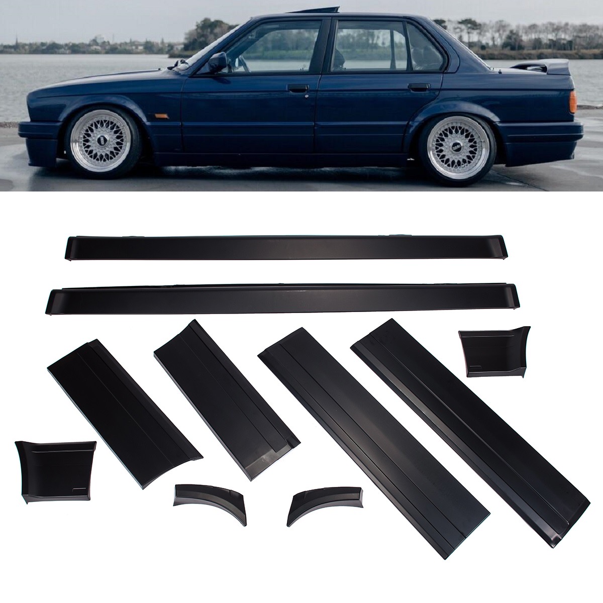 BMW E30 Szedan M-Tech 2 Küszöb+Ajto panel Spoiler - Horguem Tuning Shop